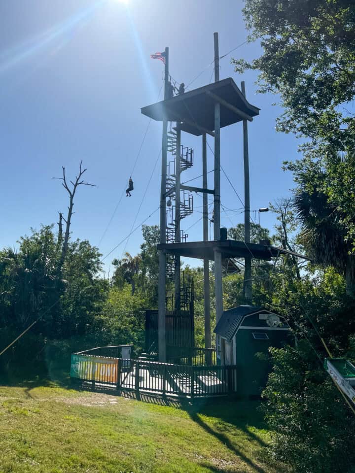Ziplining at Empower Adventures Tampa Bay - Go Backpacking