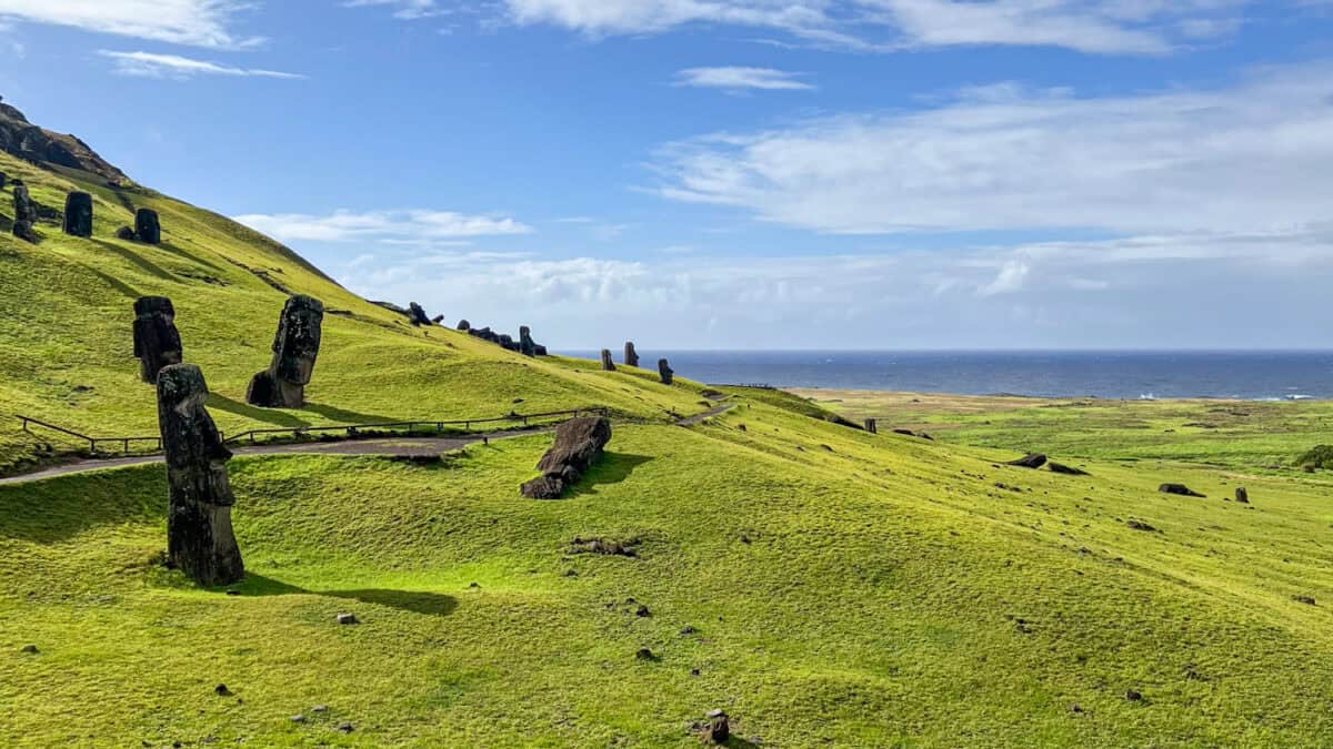 Inside Rano Raraku, Birthplace of the Moai on Easter Island