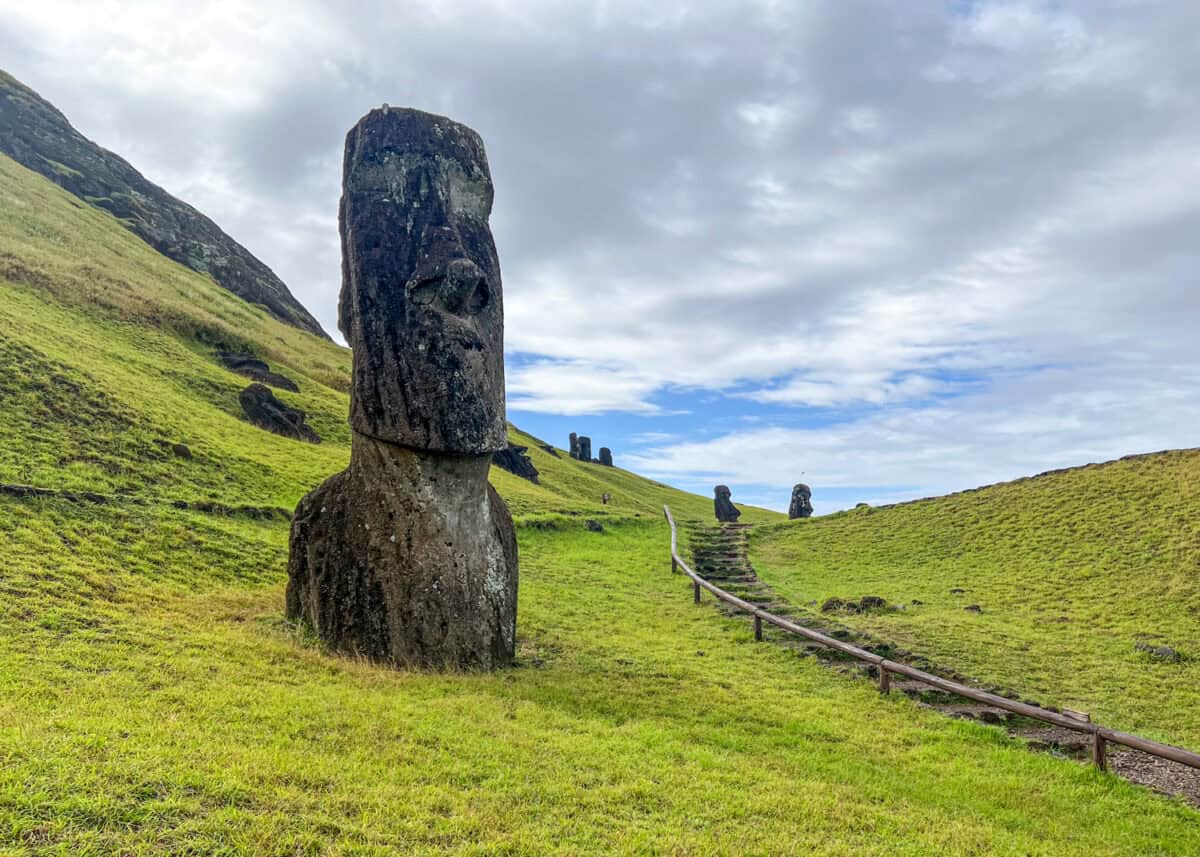 Inside Rano Raraku, Birthplace of the Moai on Easter Island