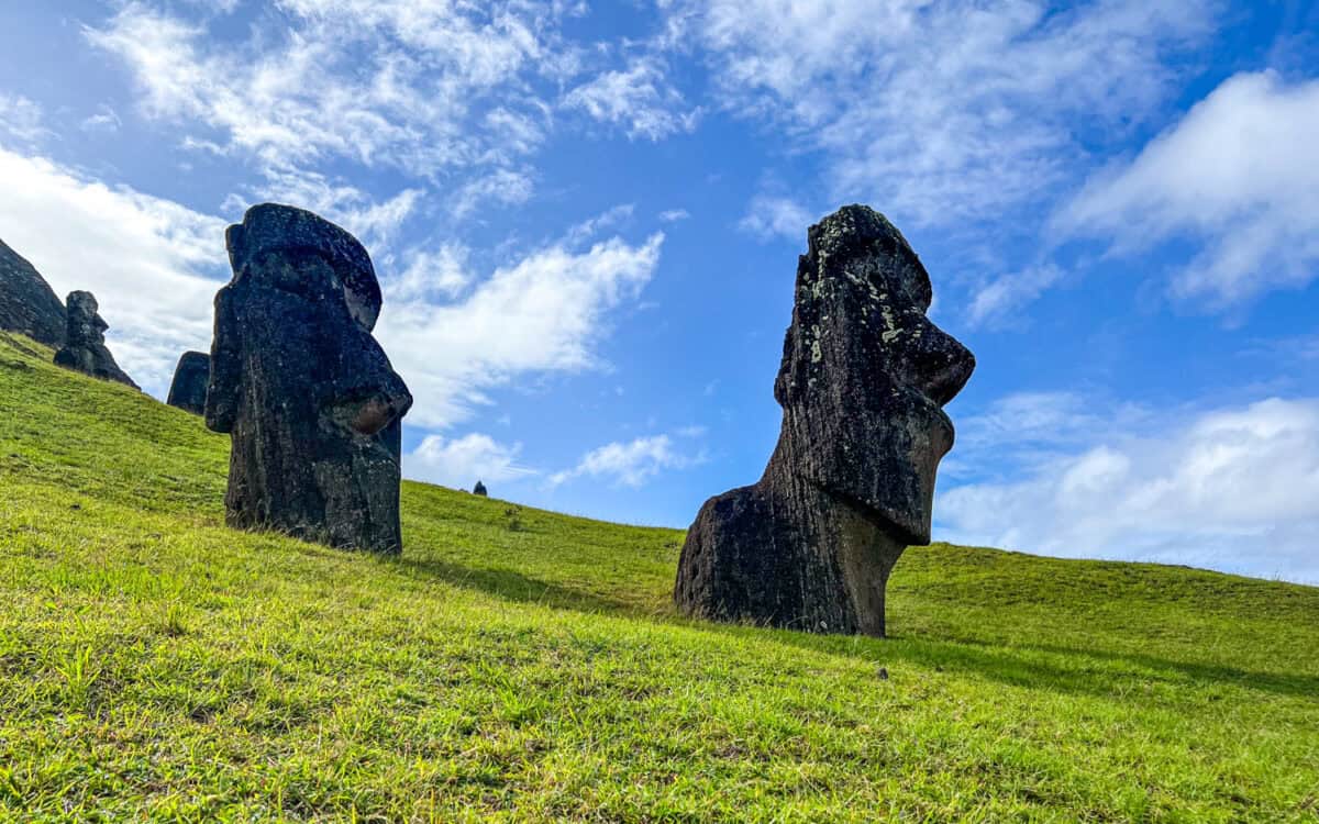 Inside Rano Raraku, Birthplace of the Moai on Easter Island