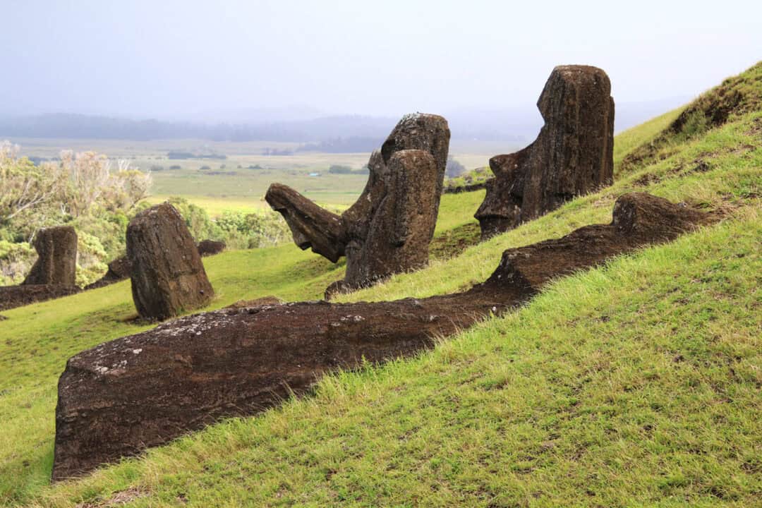 Inside Rano Raraku, Birthplace of the Moai on Easter Island